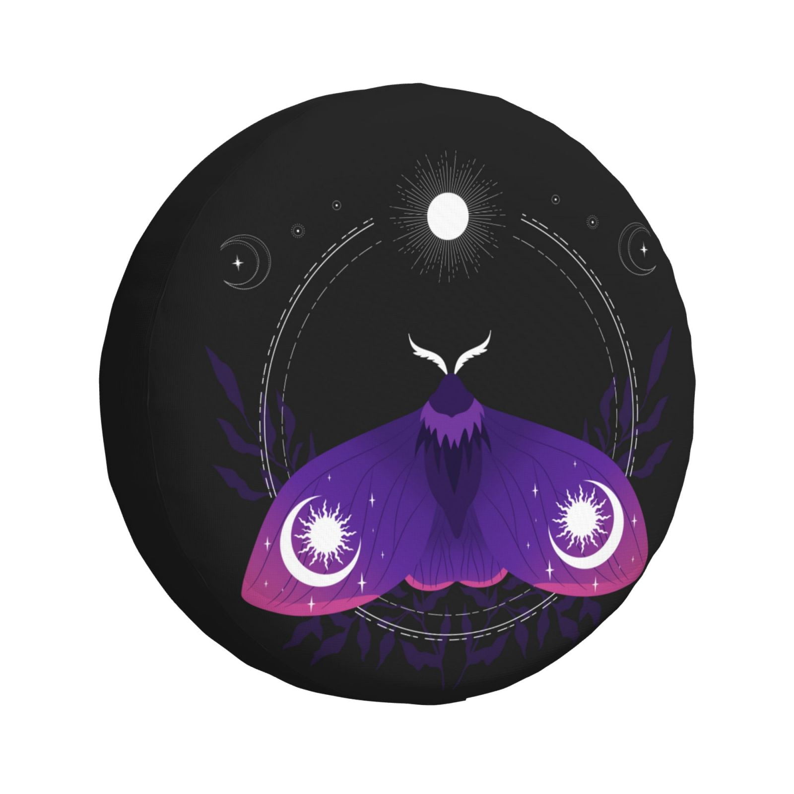 DouZhe Waterproof Spare Tire Cover, Purple Moth Sun Crescent Moon ...