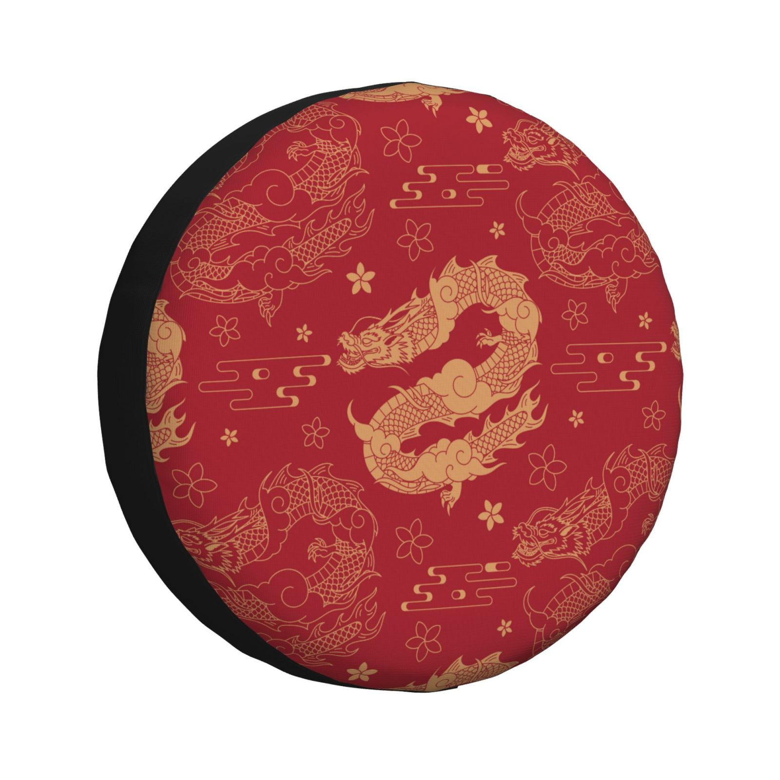 DouZhe Waterproof Spare Tire Cover, Red Chinese Dragon Prints ...