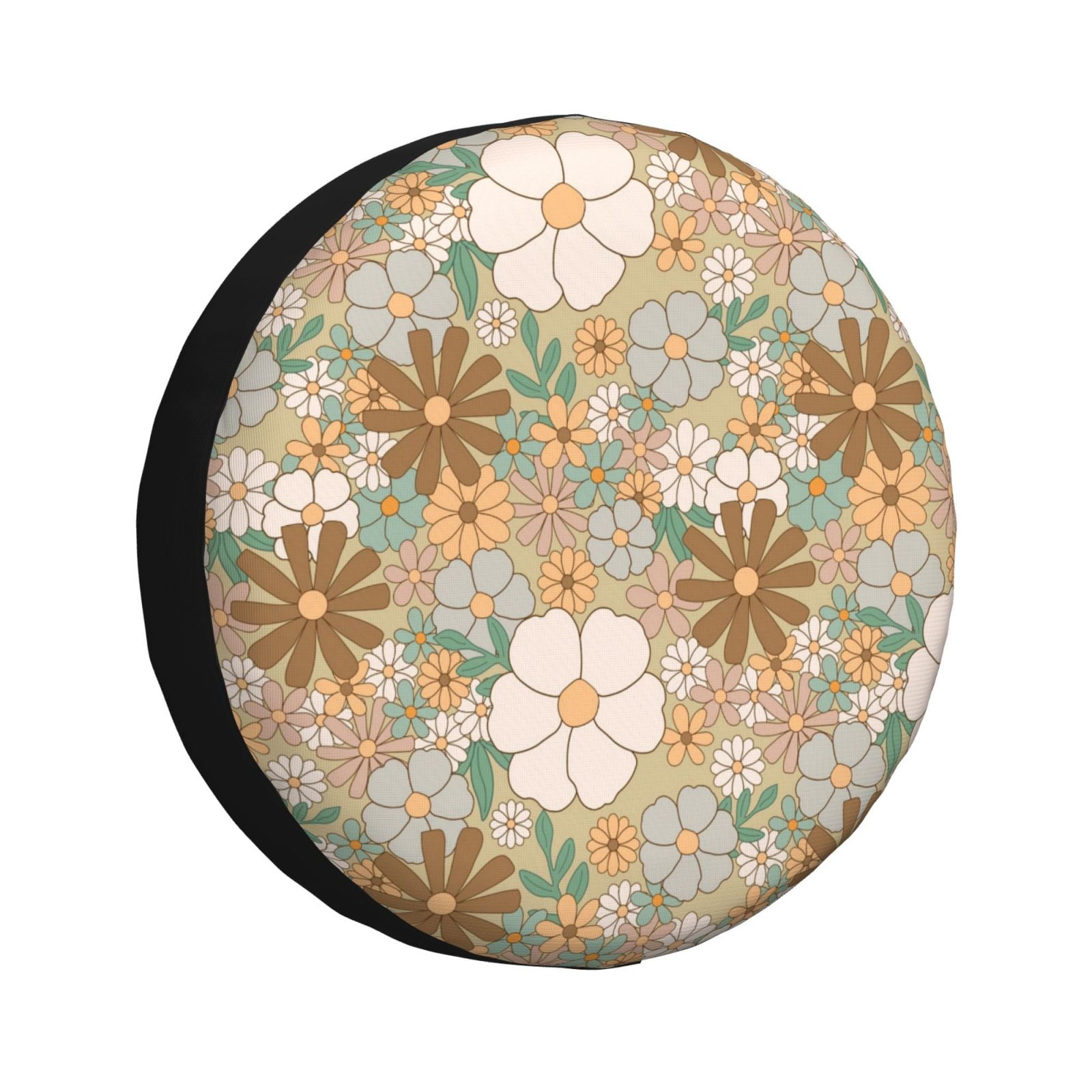 DouZhe Waterproof Spare Tire Cover, Retro Floral Flowers Design Prints ...