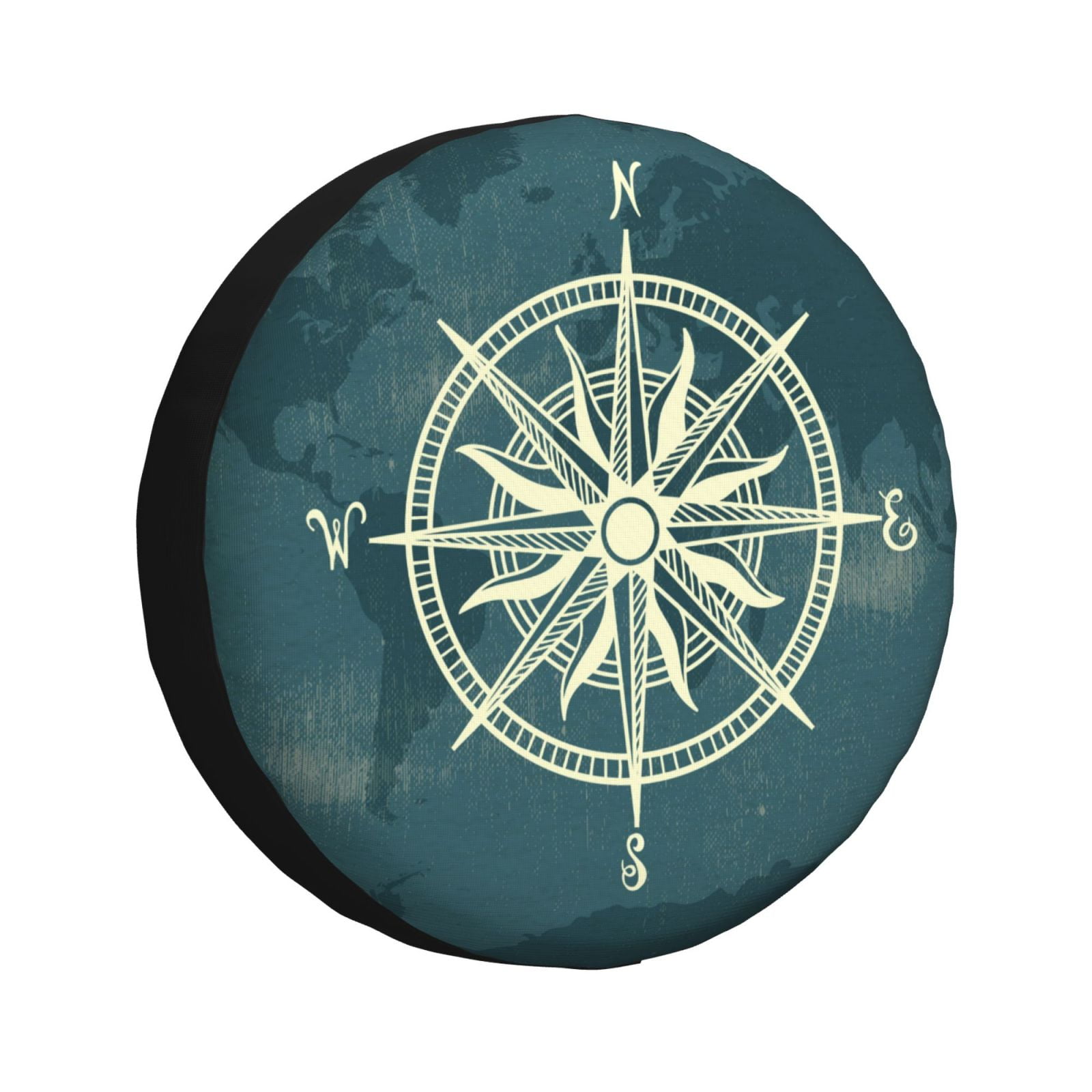DouZhe Waterproof Spare Tire Cover, Retro World Map Compass Prints ...