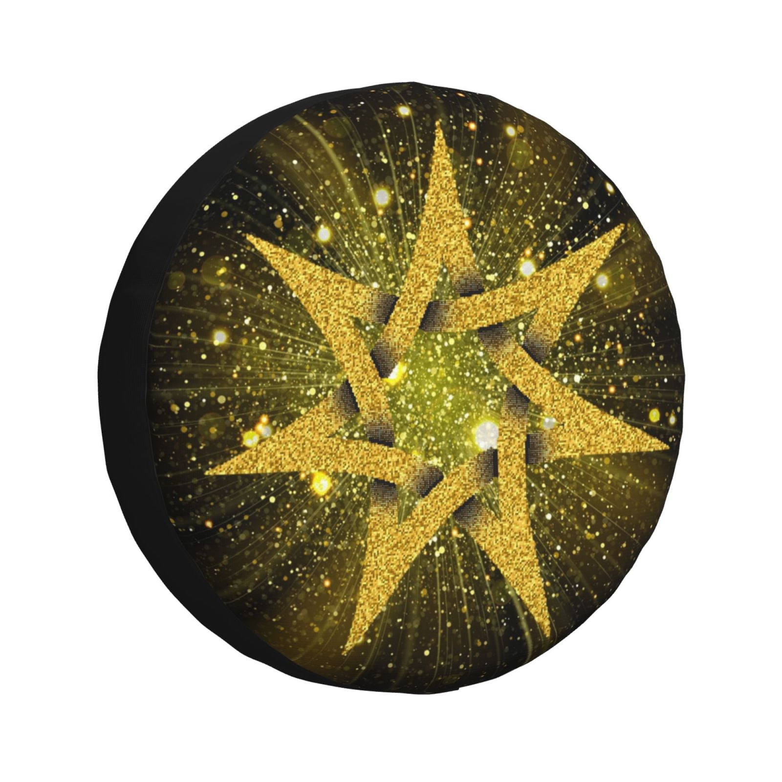 DouZhe Waterproof Spare Tire Cover, Shining Gold Star Firework Prints ...