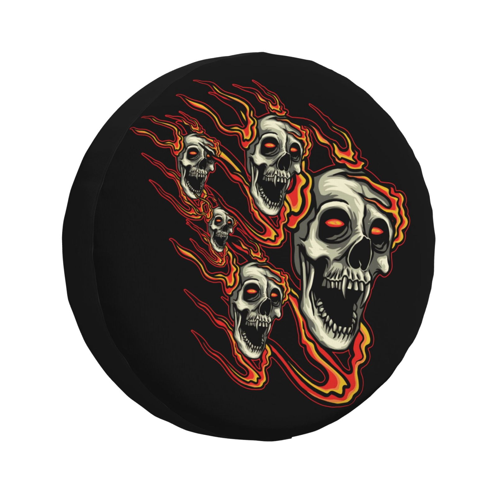 DouZhe Waterproof Spare Tire Cover, Street Style Skulls with Fire ...