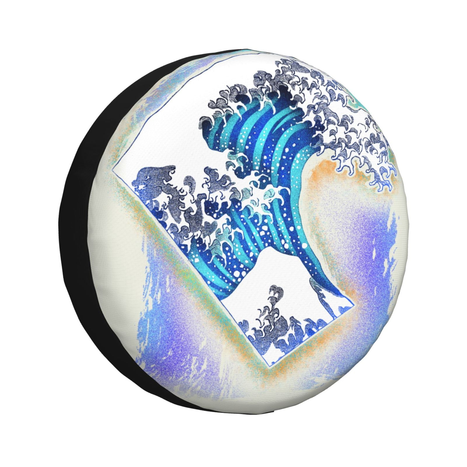 DouZhe Waterproof Spare Tire Cover, The Great Wave Kanagawa Prints ...
