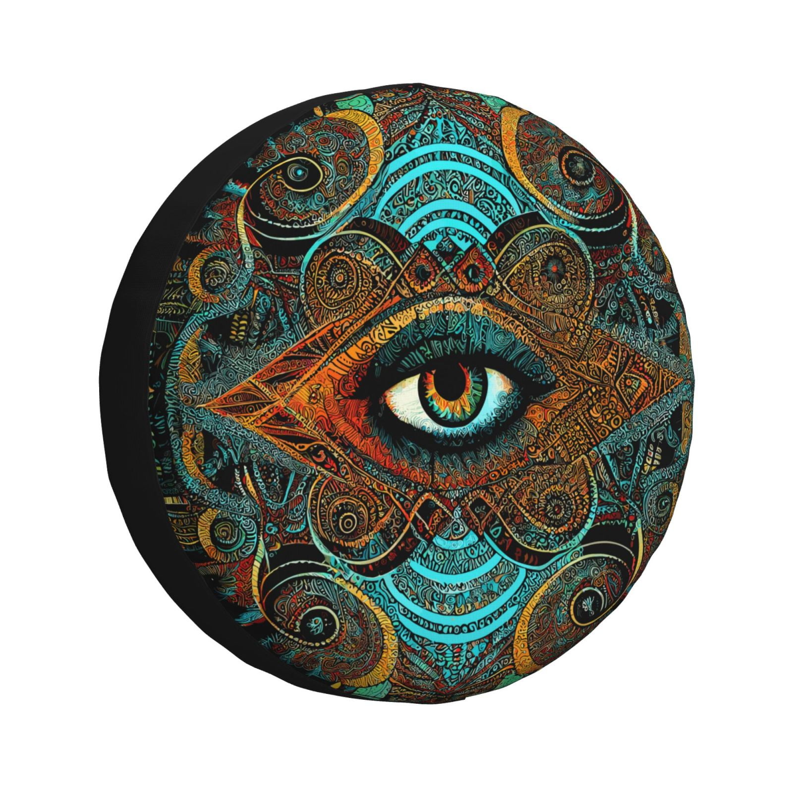 DouZhe Waterproof Spare Tire Cover, Vintage Persian Style Floral Eye ...