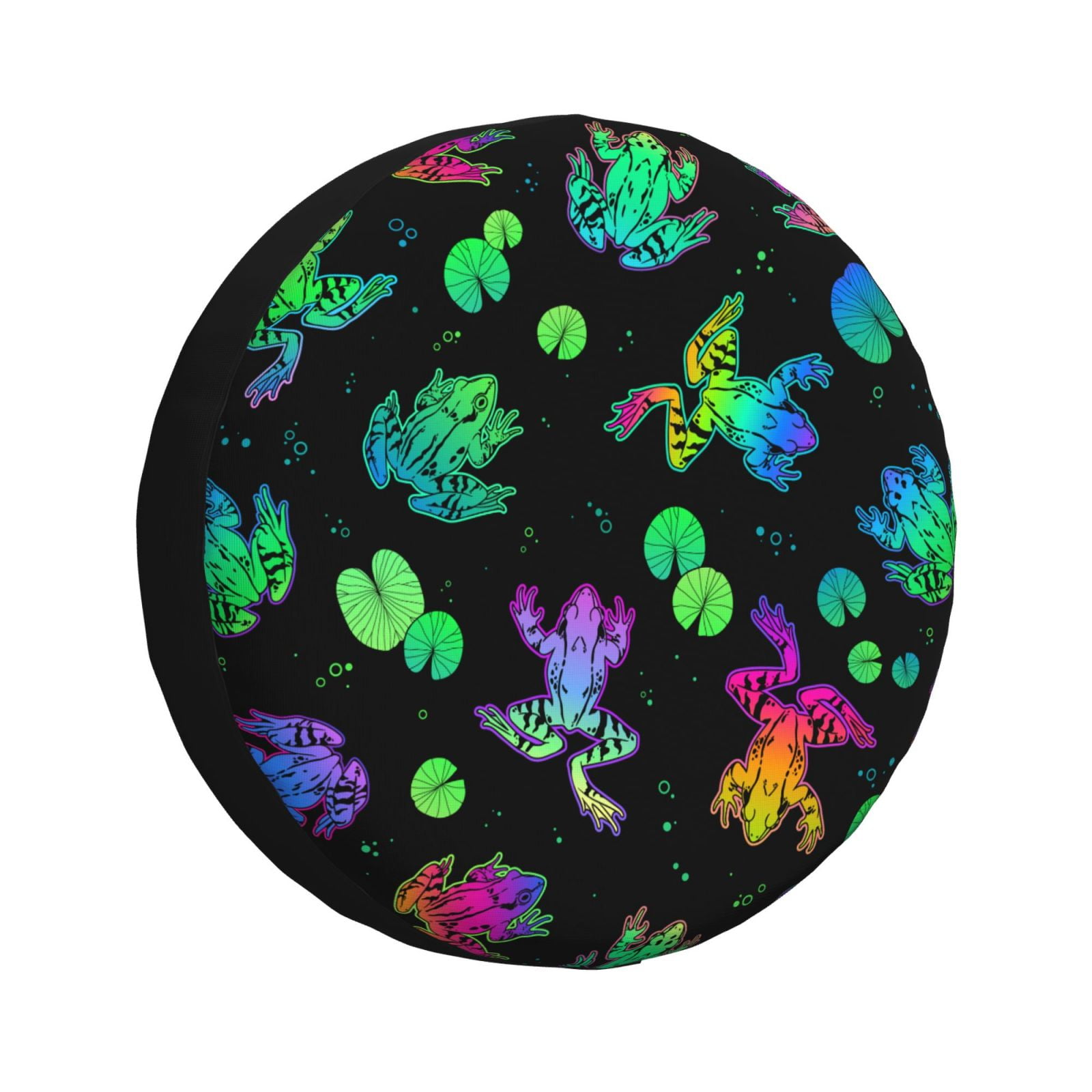 Douzhe Waterproof Spare Tire Cover Water Lilies Leaves Frogs Prints
