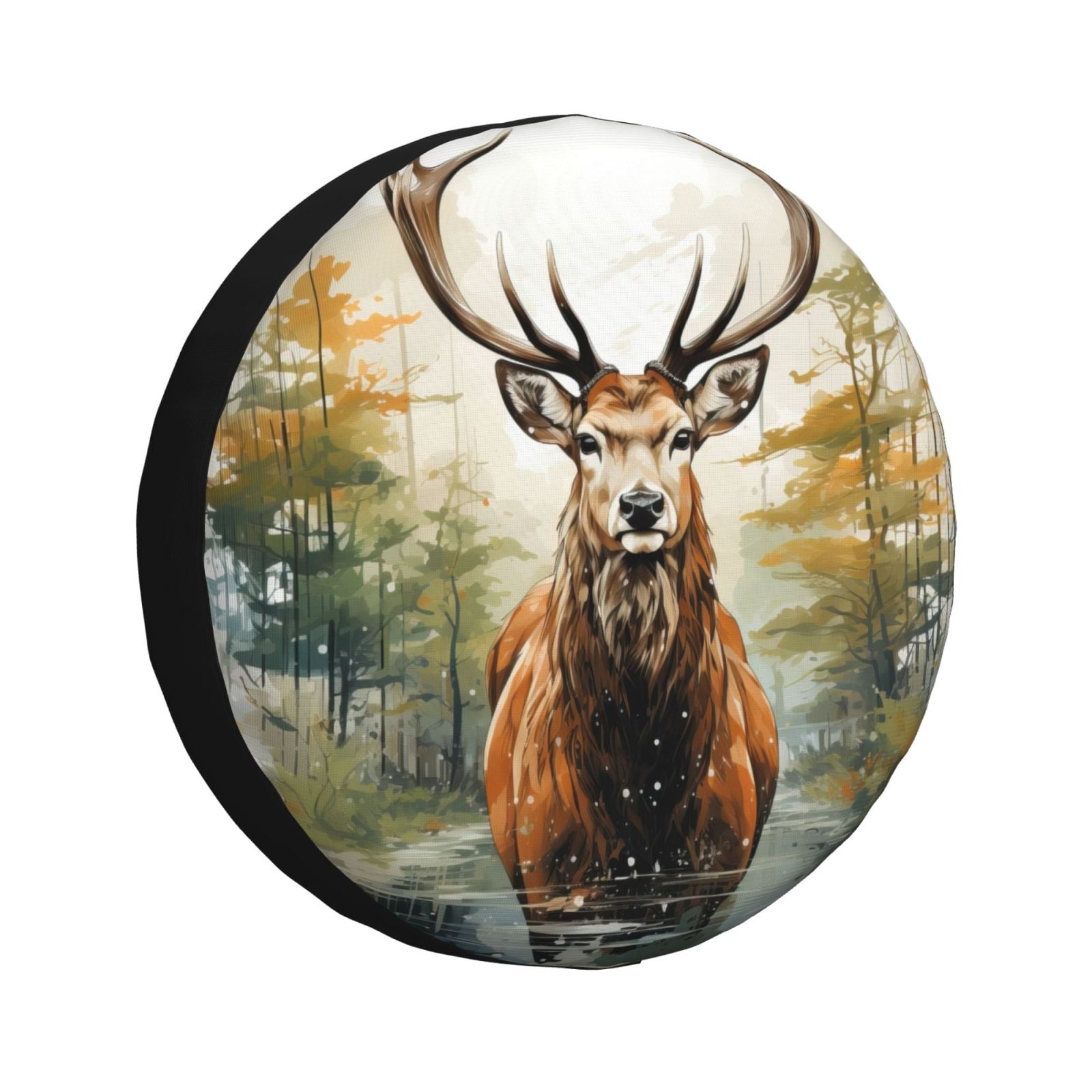 DouZhe Waterproof Spare Tire Cover, Watercolor Forest Deer Prints ...