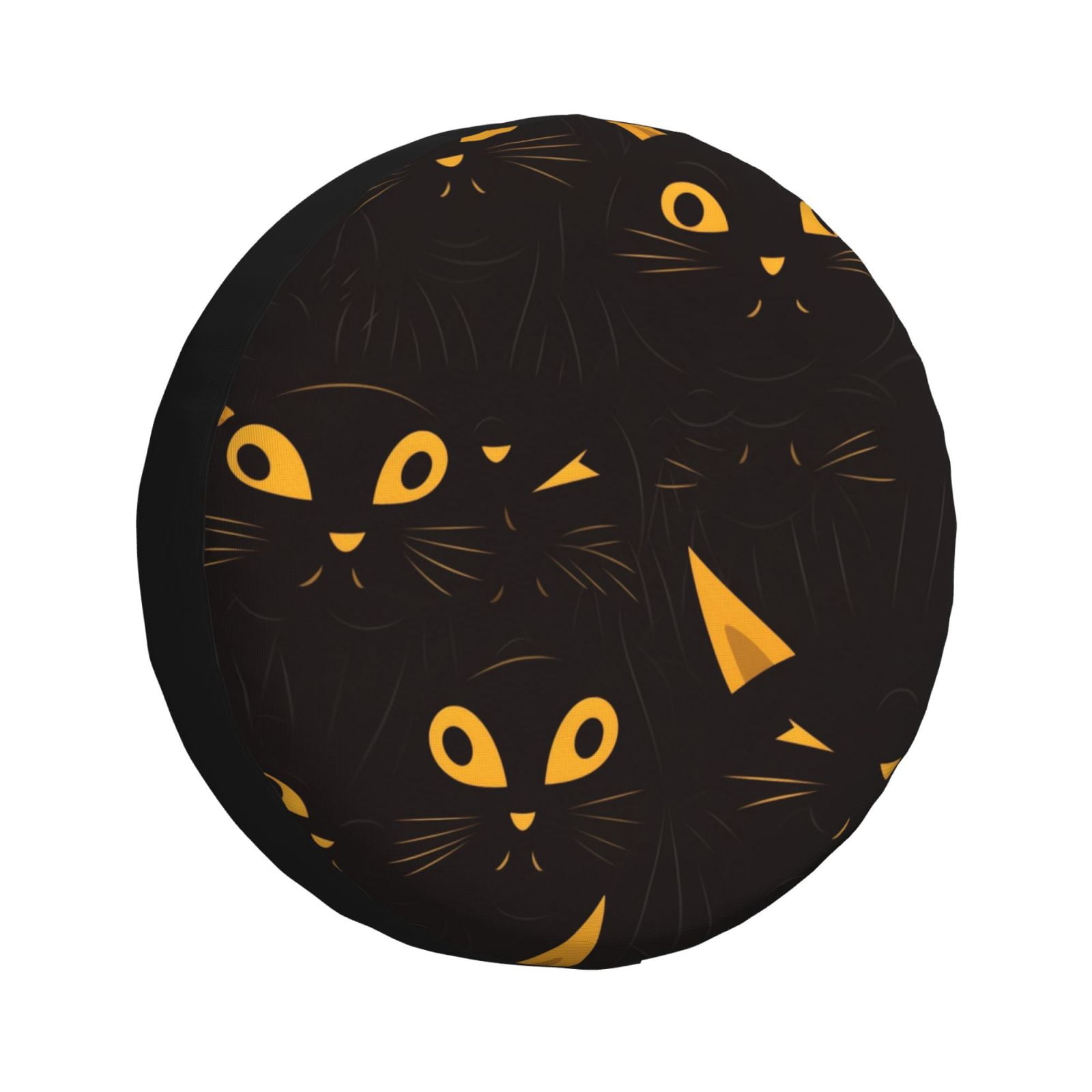 DouZhe Waterproof Spare Tire Cover, Yellow Eyes Black Cats Prints ...