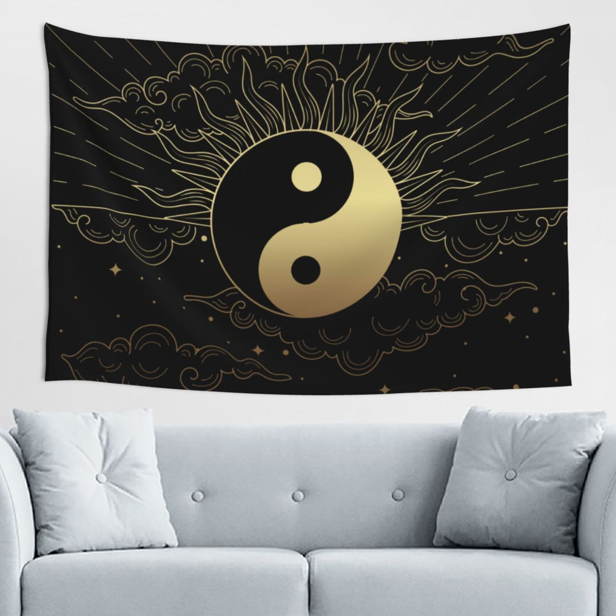 DouZhe Yin and Yang Occult Symbols Tapestry Wall Hanging Tapestries ...