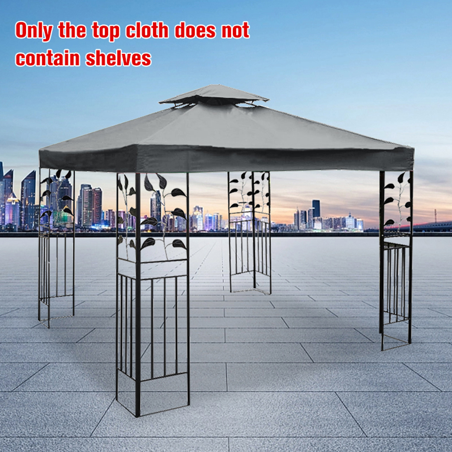 Garden Winds Replacement Canopy Top for Allen Roth Two Tiered Umbrella ...
