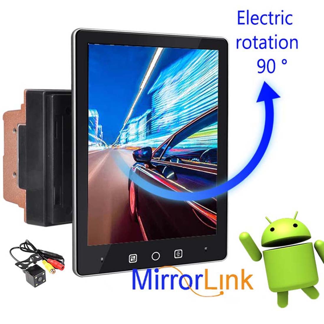 Double 2 Din Android Car Stereo Full Touchscreen Bluetooth 9.5" inch ...