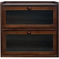 Double 2 Layer Large Bread Box for Kitchen Counter, Wooden Bread ...