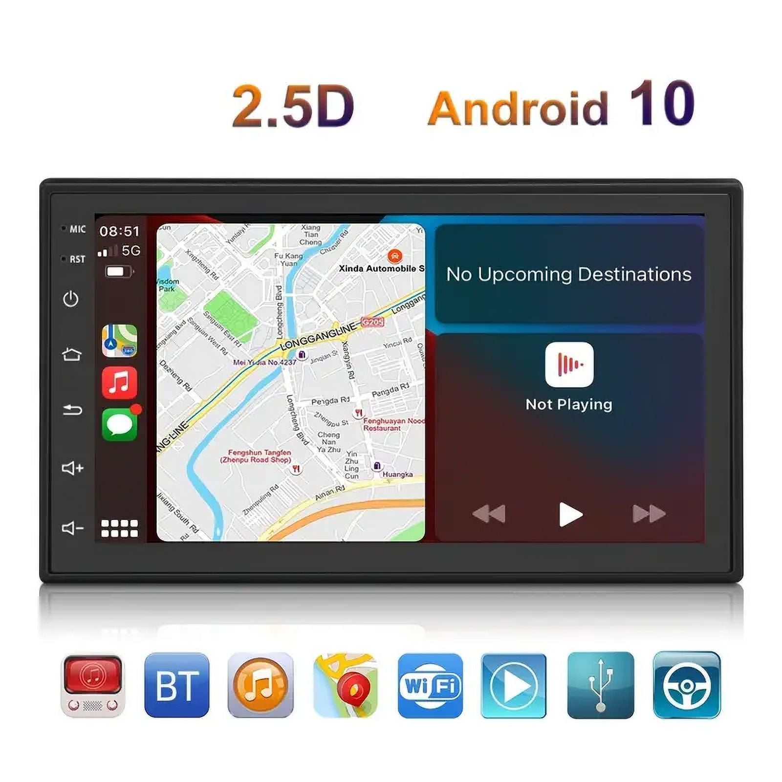 Double 2Din 7'' Android 10 Car Radio Stereo Carplay Head Unit GPS Navi ...