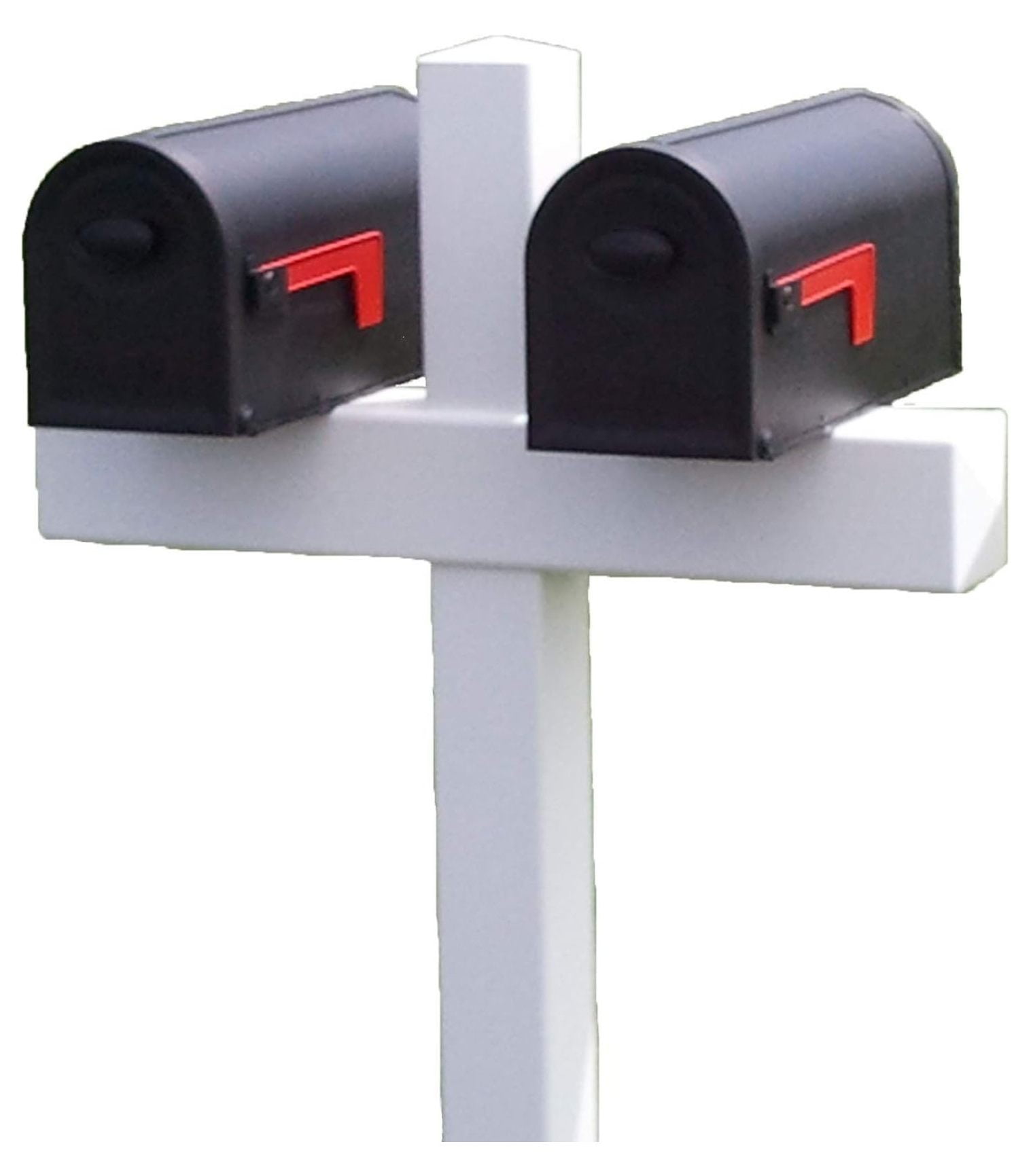 Double 54-in x 31-in White Vinyl Mailbox Post Sleeve (mailboxes not ...