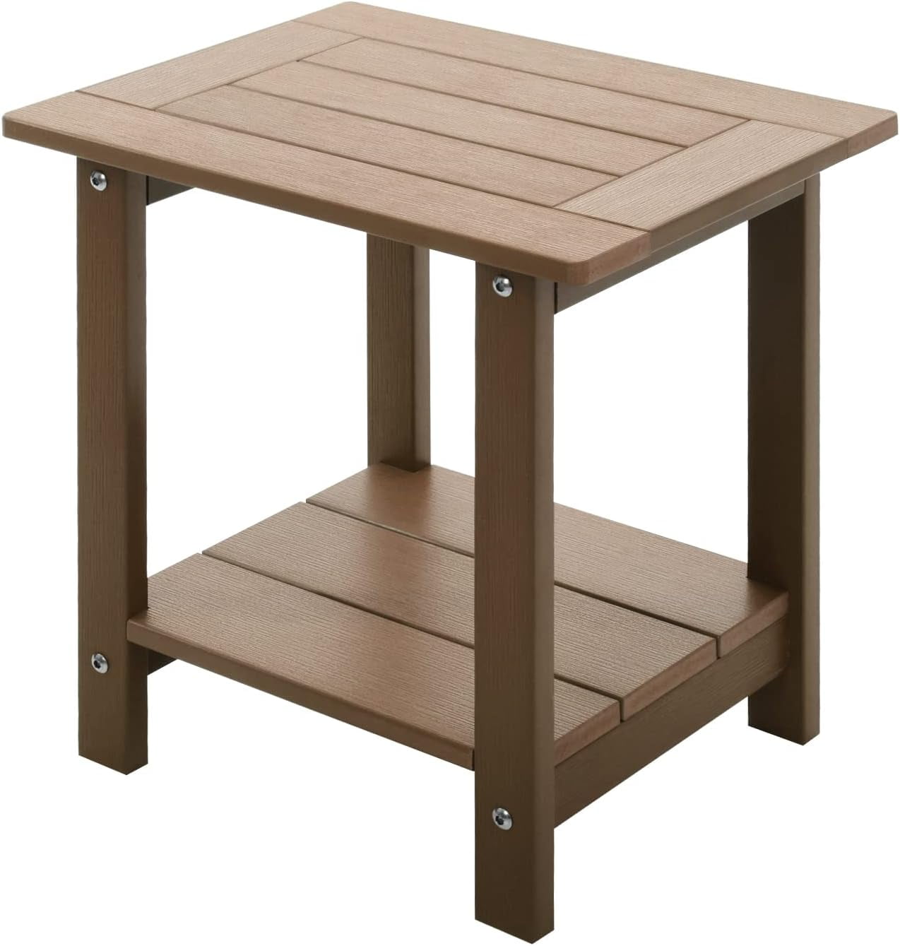 Double Adirondack Outdoor Side Table Weather Resistant, Outdoor ...