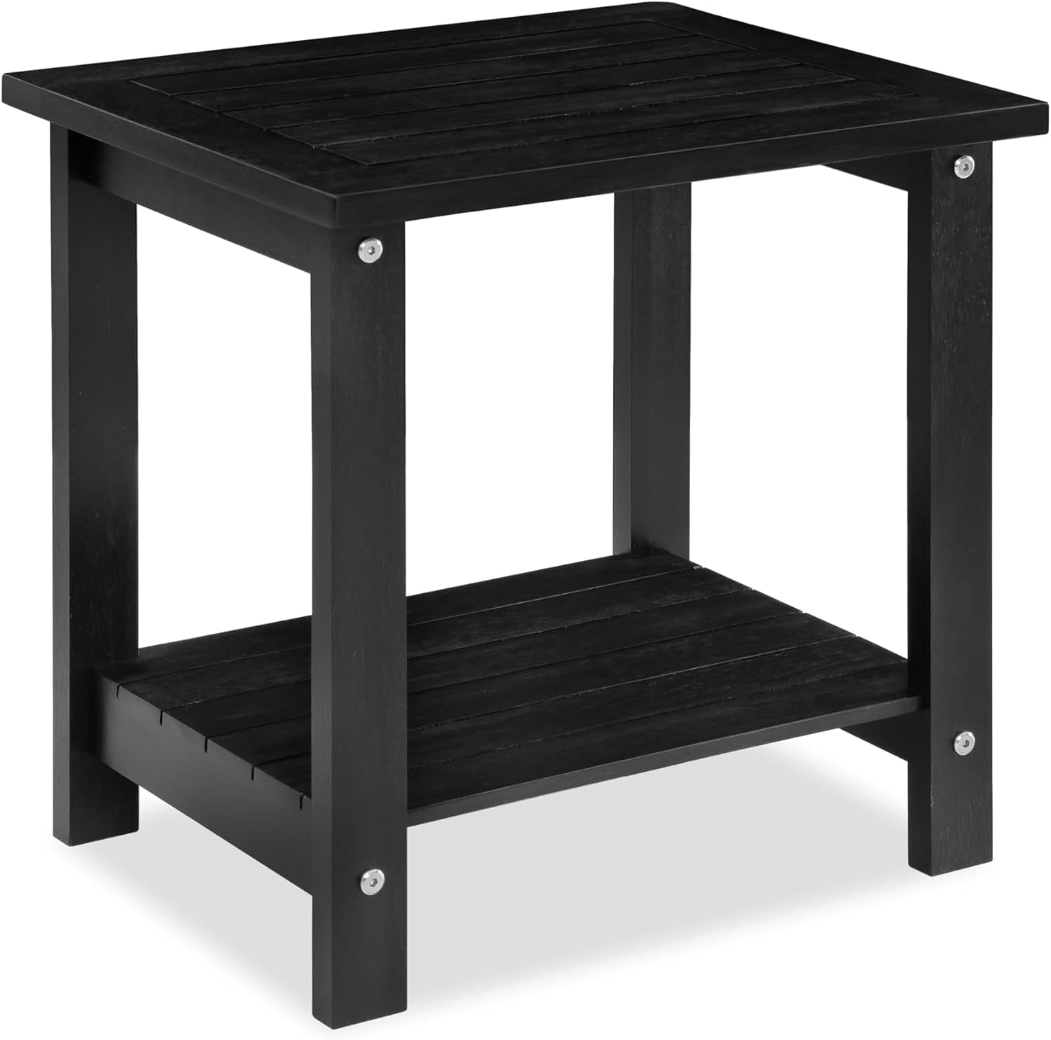 Double Adirondack Side Table, Weather-Resistant Rectangular End Table ...