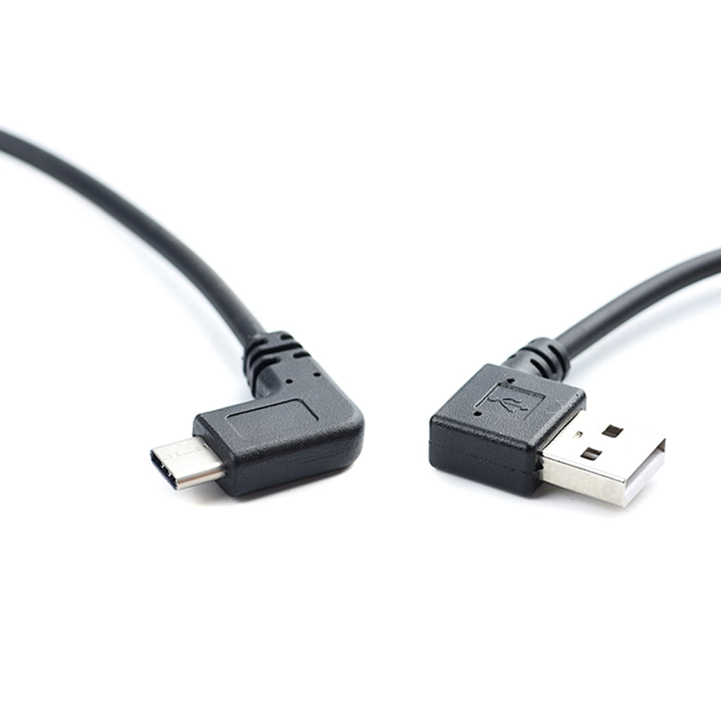 Double Angled USB 2.0 To USB C Cable 90 Degree Right Angle Connector ...