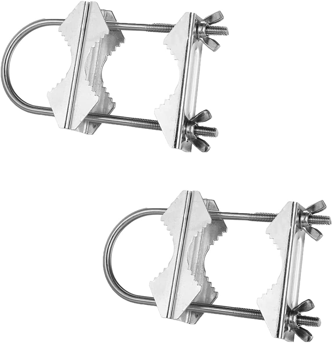 Double Antenna Mast Clamp Heavy Duty Pole to Pole Mounting Kit V Jaw ...