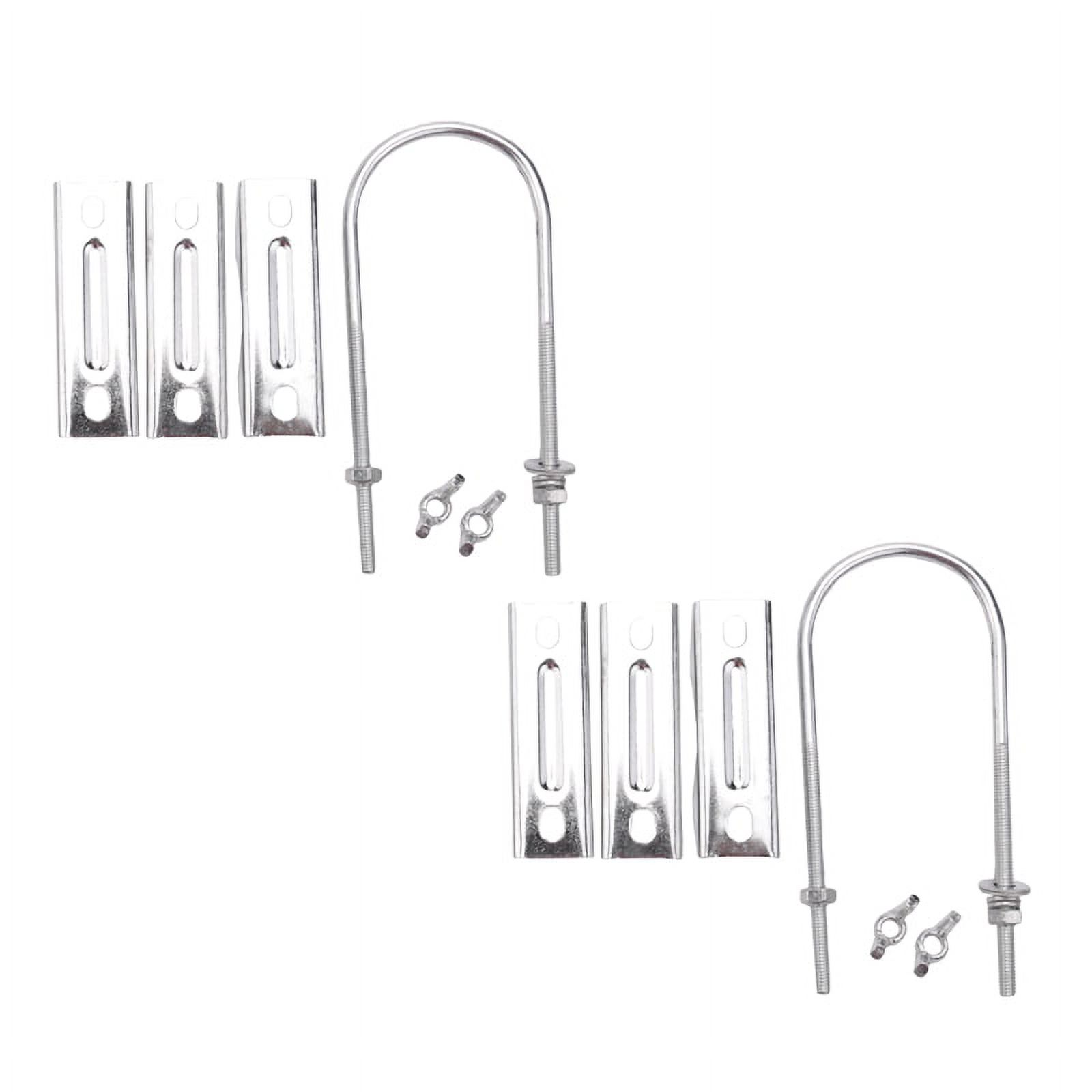 Double Antenna Mast Clamp V Jaw Block with U Bolts Heavy Duty Anti-Rust ...