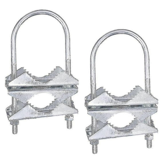 Double Antenna Mast Clamp V-jaw Bracket U Bolts Pipe Mounting Hardware ...