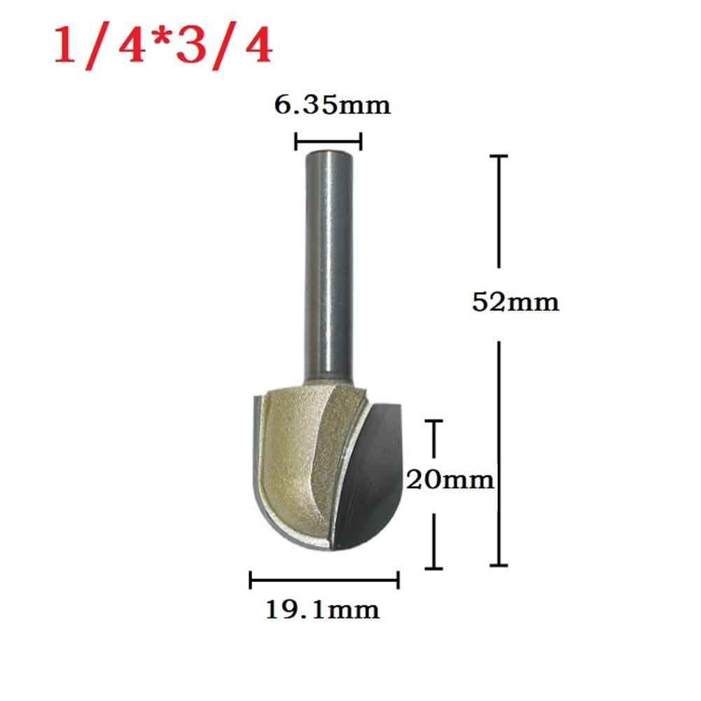 Double Arc Round Bottom Wood Router Bit Milling Cutter Trimming ...