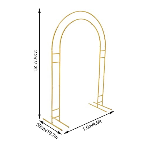 Double Arch Wedding Backdrop Frame Metal Flower Arch Frame Stand 7.2 ...