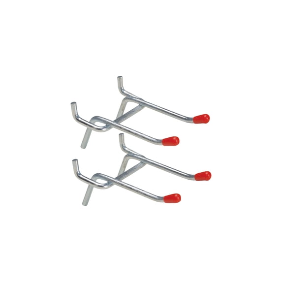 Double Arm Safety Tip Straight Pegboard Hook - Pack of 12 — Residential ...