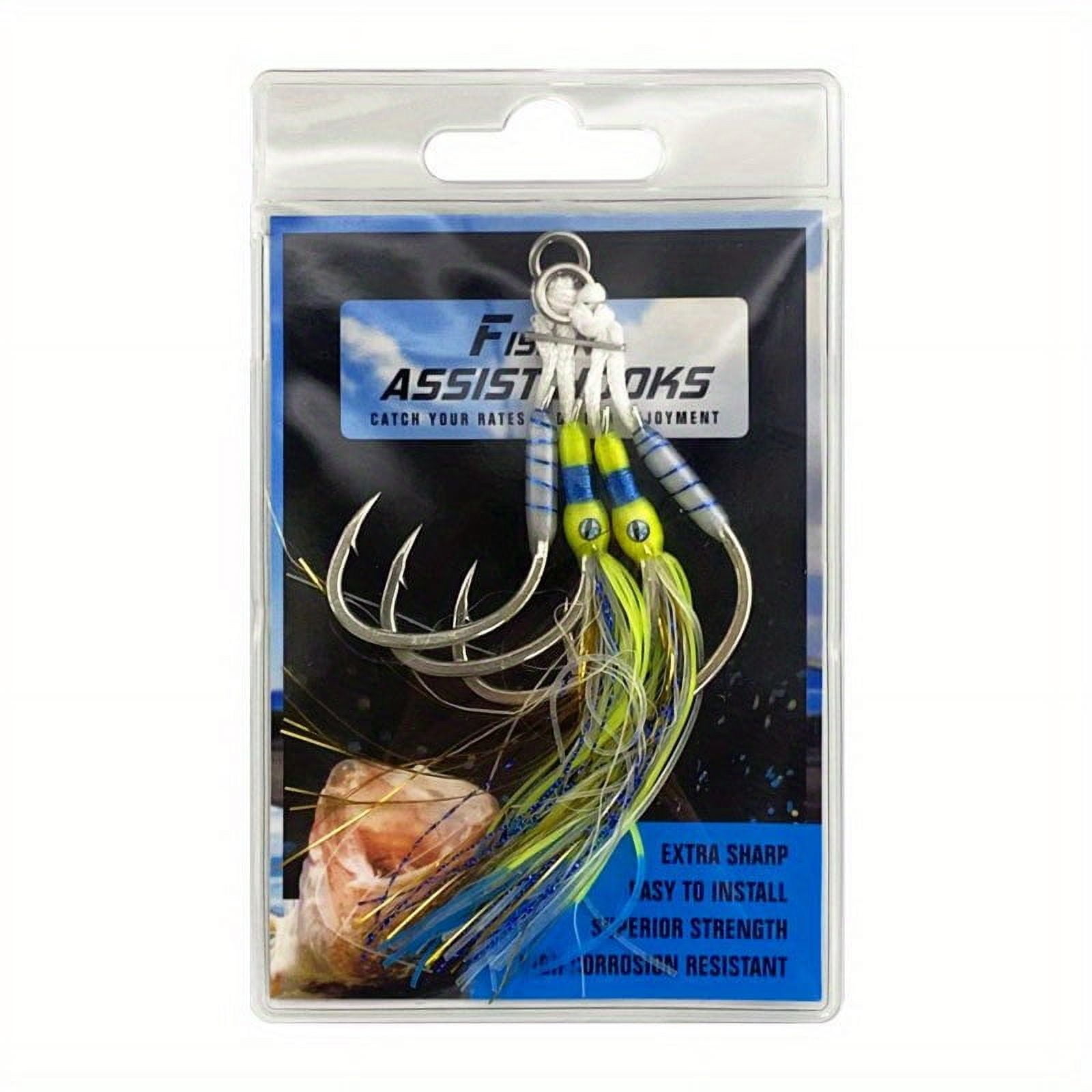 Double Assist Fishing Hooks 2pcs - Shore Jigging Light Artificial ...