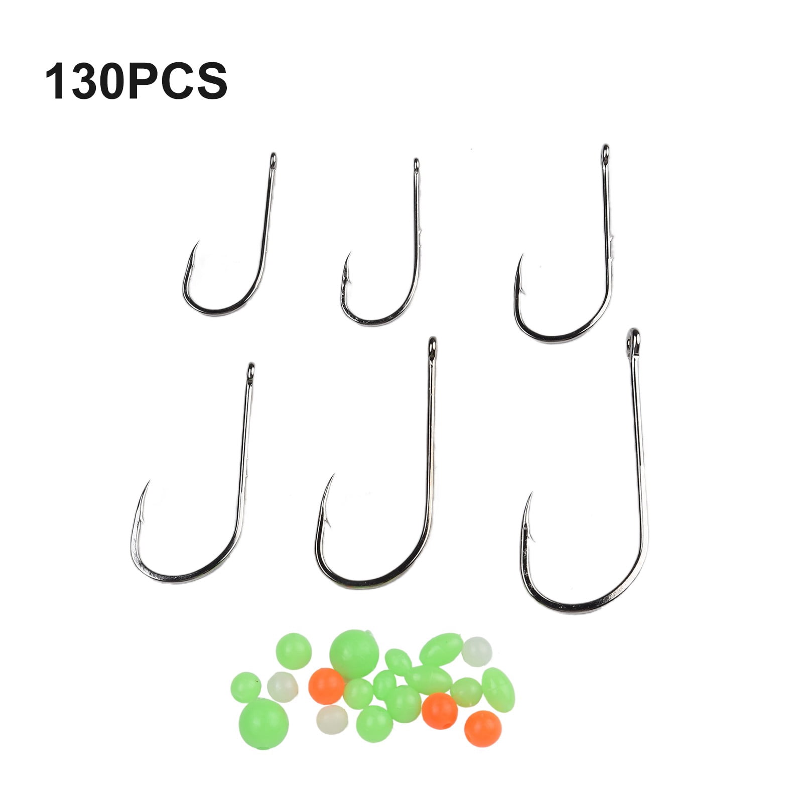 Double Back Barbed Bass Catfish Fishhook Set 130pcs High Carbon Steel ...