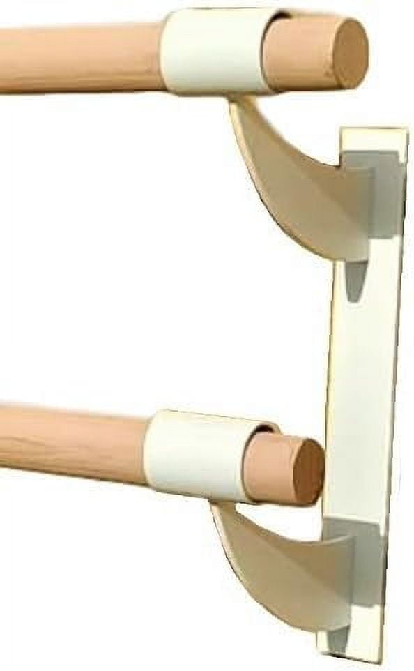 Double Ballet Brackets (Pair) Fixed Height Wall Mount Ballet Barre 2 ...