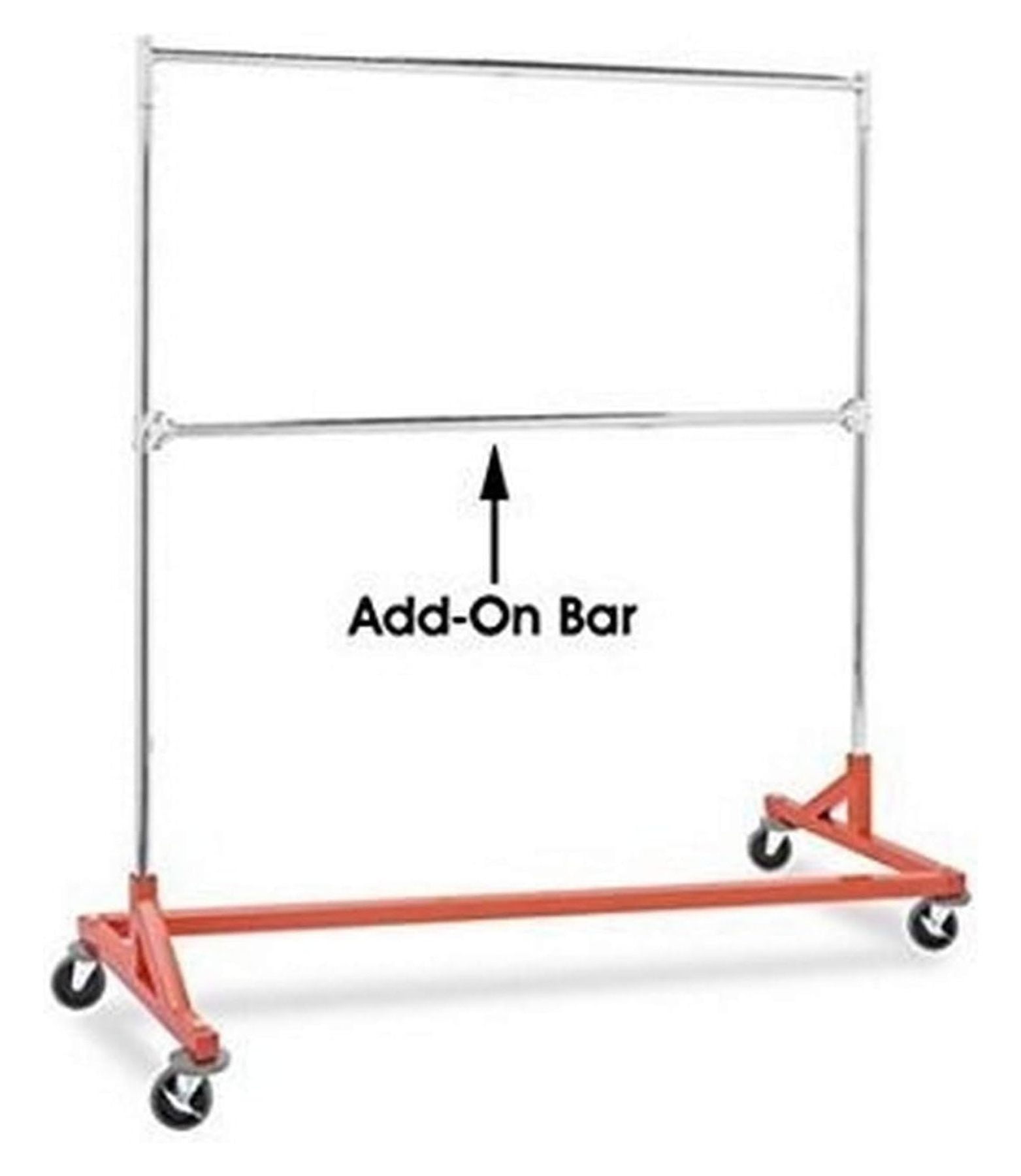 Double Bar Rolling Z Rack - Heavy Duty Garment Rack with Nesting Base ...