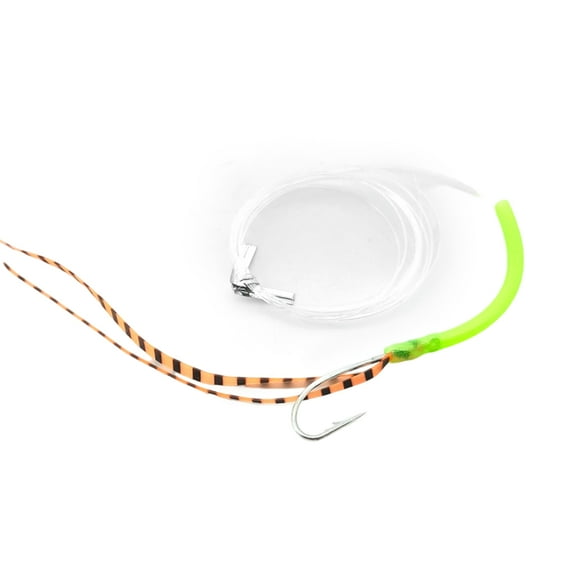 Double Barbed Fishing Hook for Cutlass Fish with Glows in Dark Silicone ...