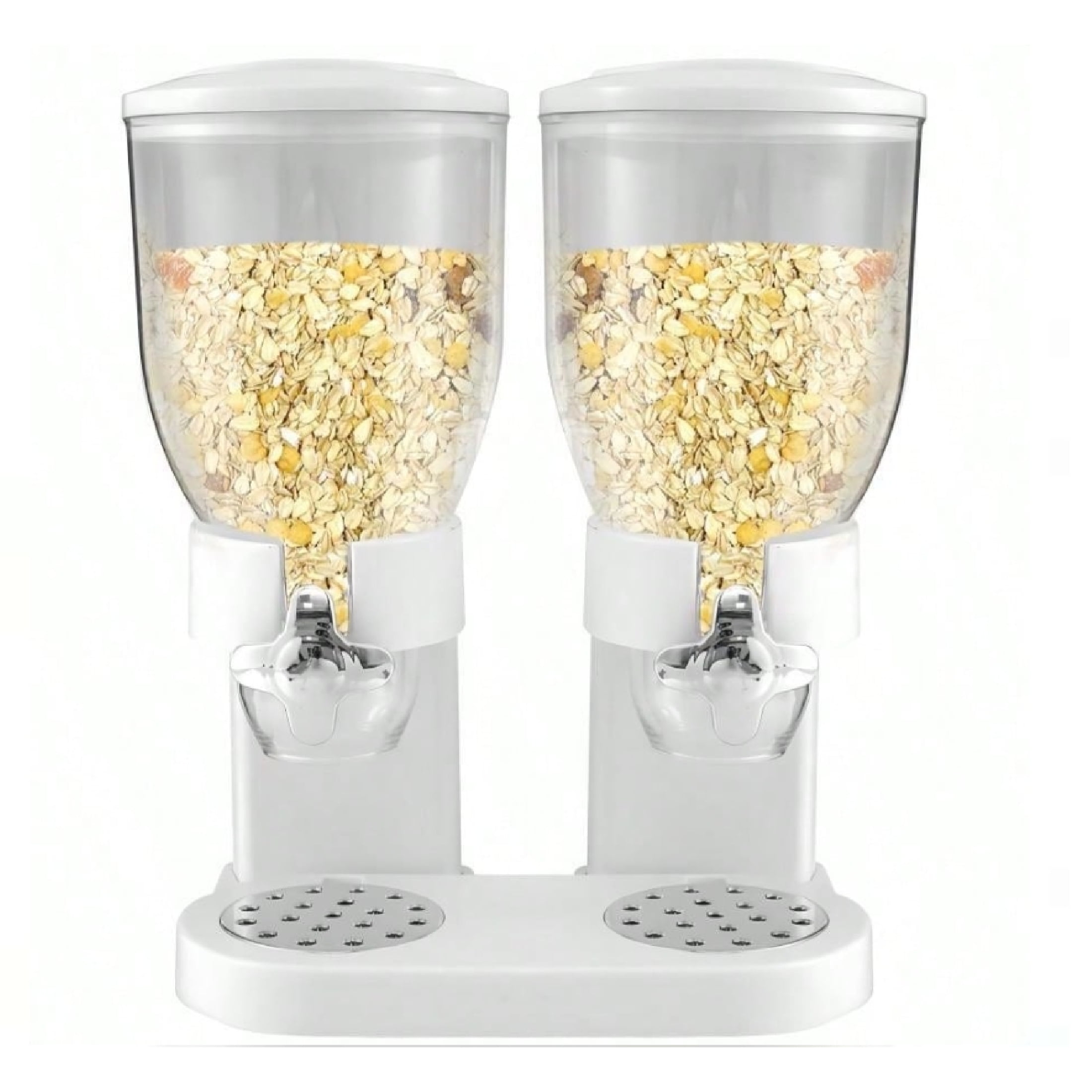 Double-Barrel High-Capacity Food Dispenser With Storage Container ...