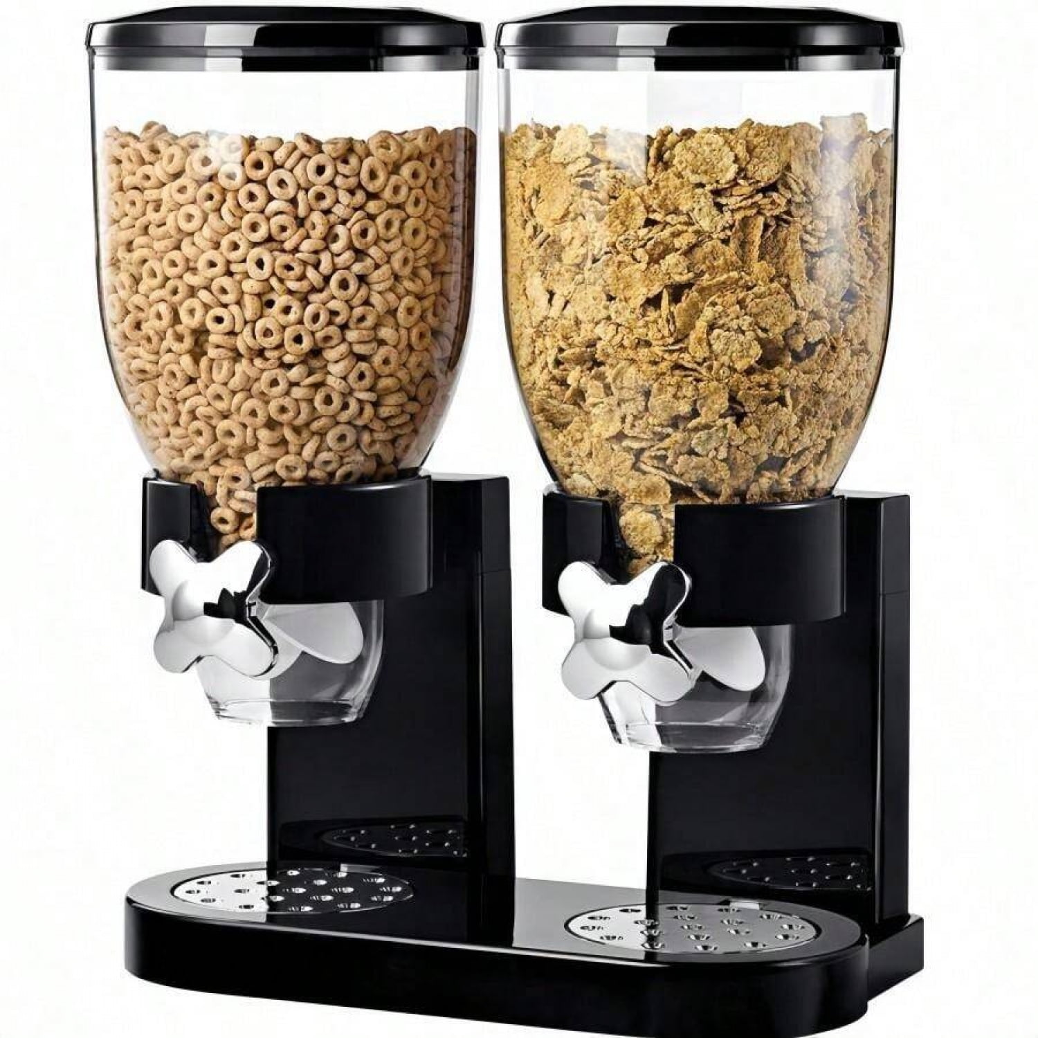 Double-Barrel High-Capacity Food Dispenser With Storage Container ...