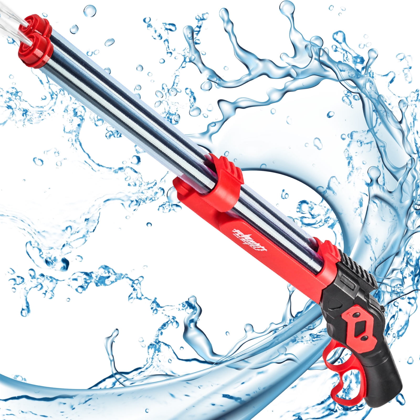 Double Barrel Water Gun,Large Pull-Out Super Soaker Toy,High Capacity ...