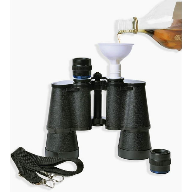 Double-Barreled Binocular Flask with Scope Strap Glasses Feature ...