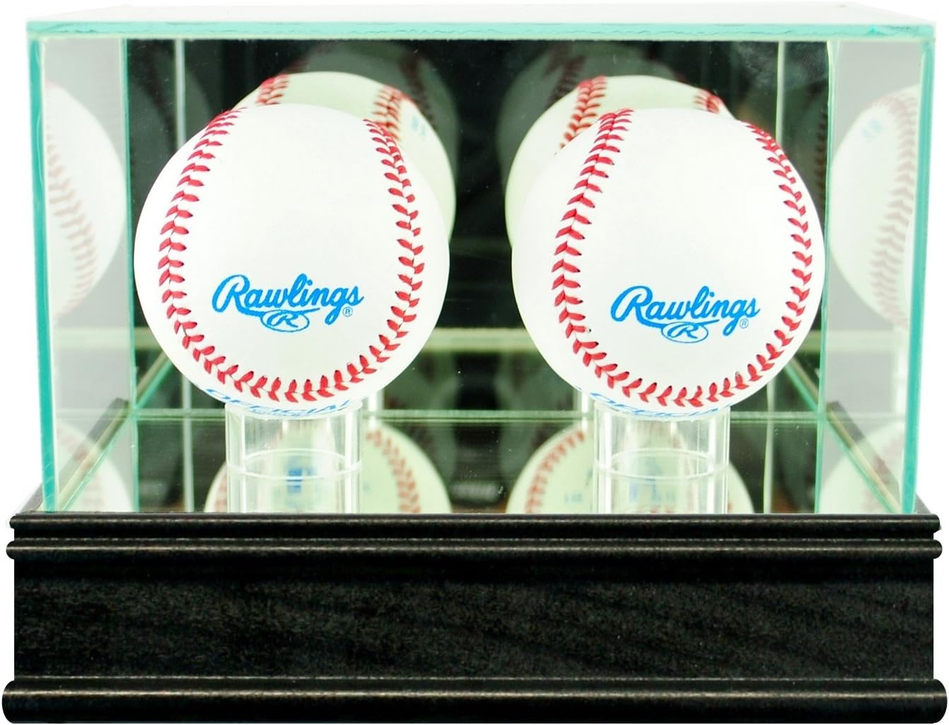 Double Baseball Display Case with Sport Moulding - Walmart.com