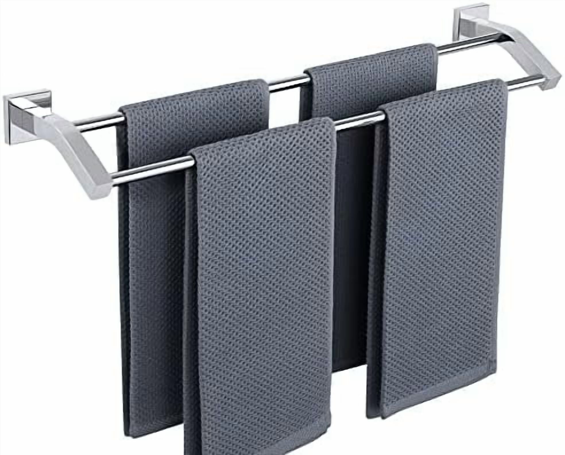 Double Bath Towel Bars Towel Racks for Bathroom,Wall Mount Towel Holder ...
