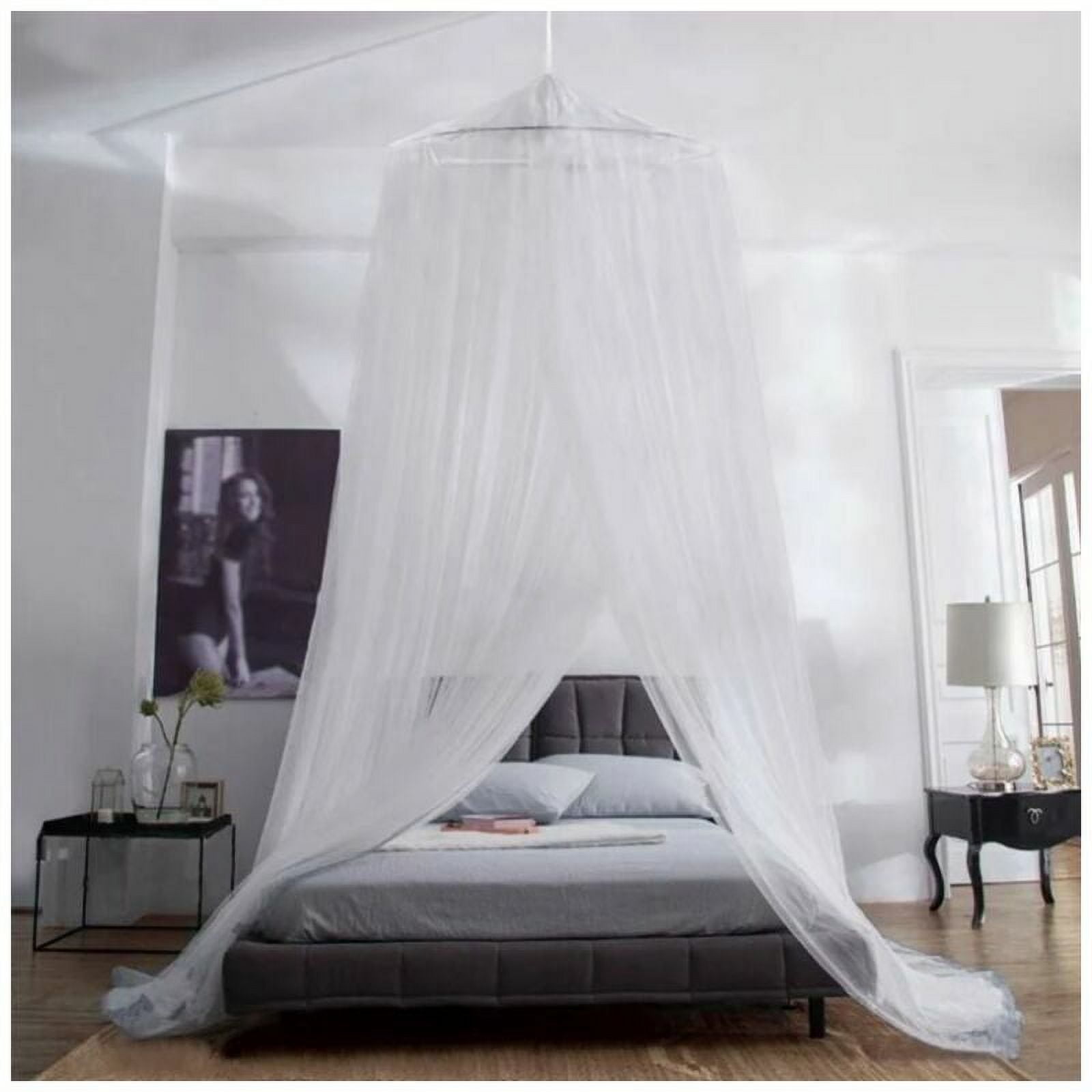 Double Bed Canopy With Mosquito Net In 300 Mesh White Transparent ...