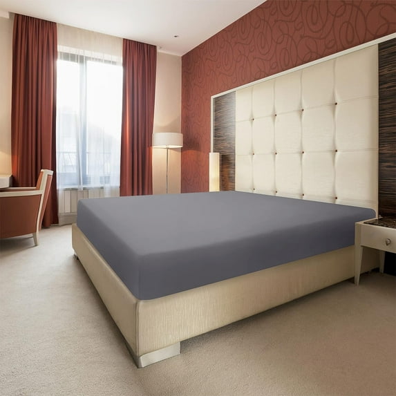 Double Bed Non-Slip Fitted Sheet - All-Inclusive Soft Fiber Mattress ...