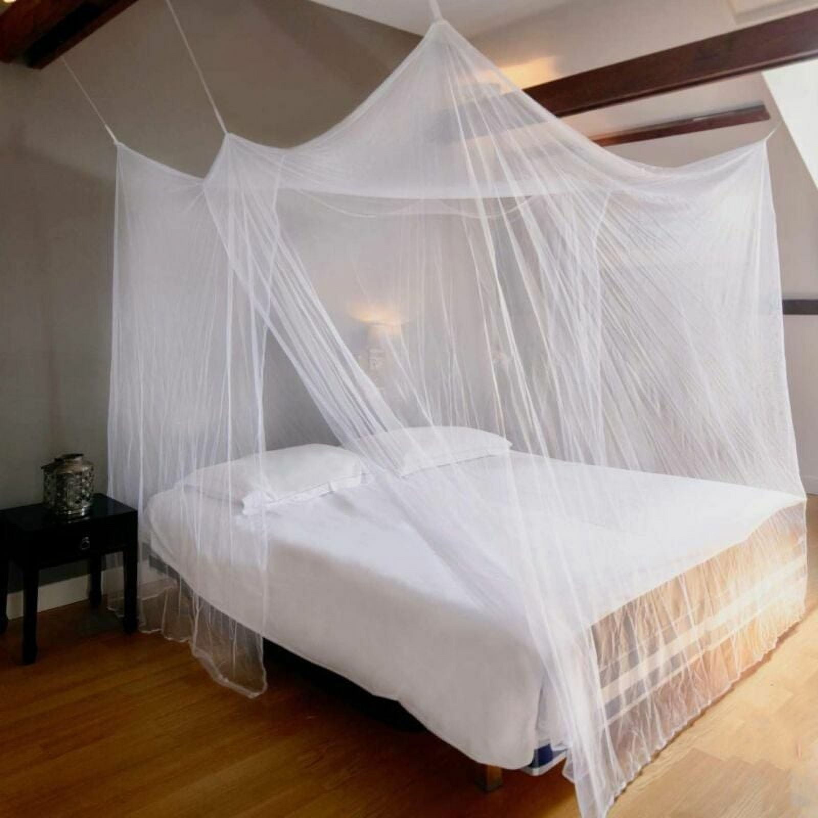 Double Bed With Two Openings, Premium Ceiling Mosquito Net, Hanging Kit ...