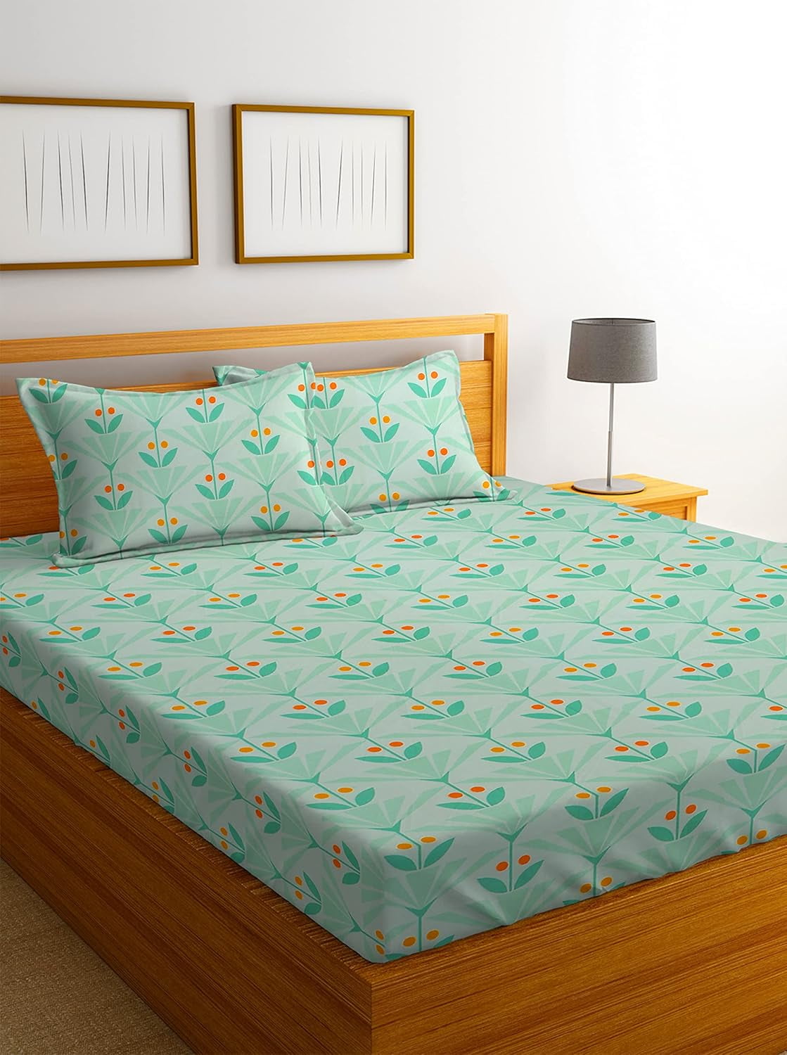 Double Bedsheets Queen Size With 2 Pillow Covers Size 90 X 100 Inches ...