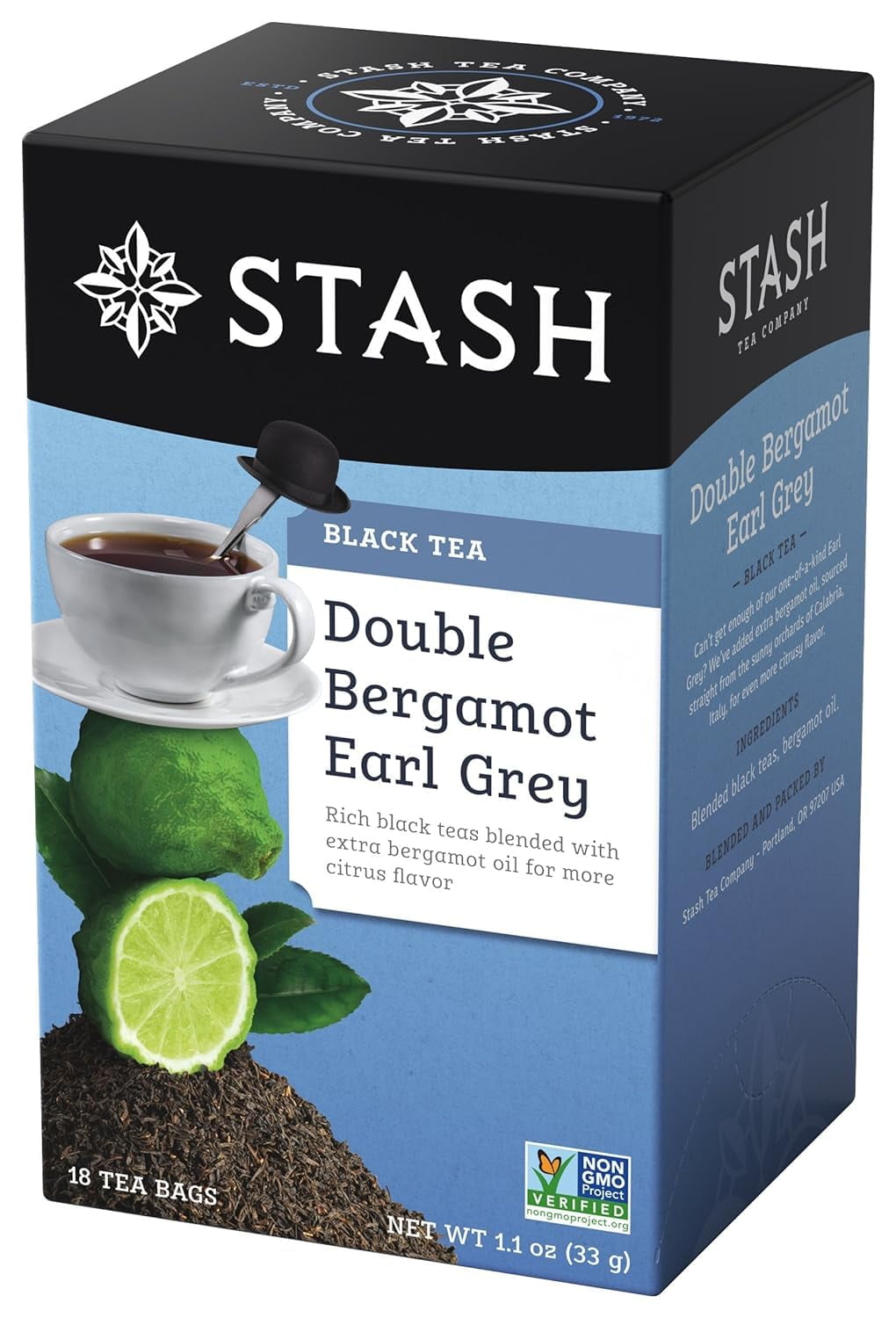 Double Bergamot Earl Grey Tea, 18 Bags Stash Tea (Pack of 2) - Walmart.com