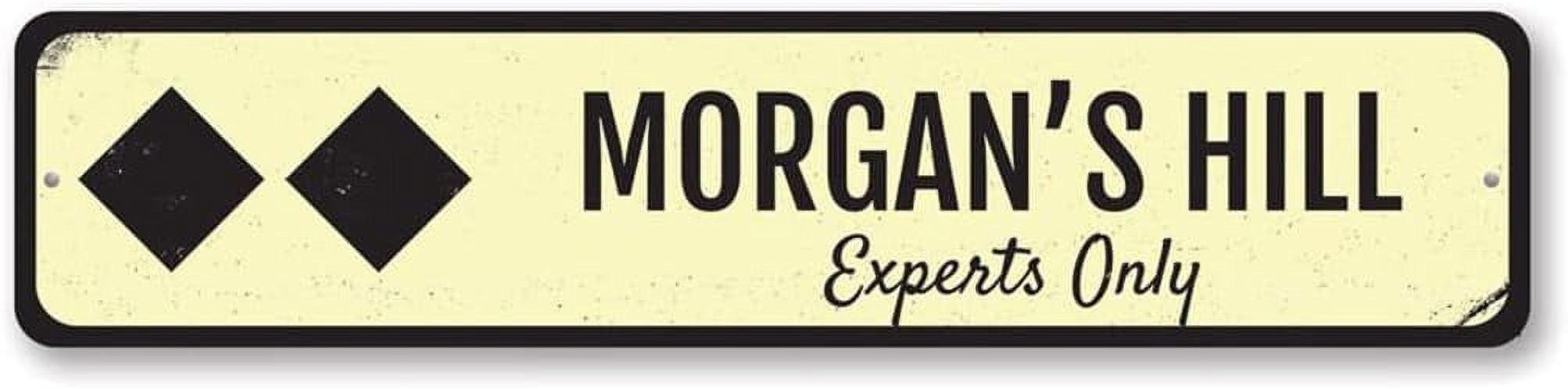 Double Black Diamond Experts Only Ski Aluminum Sign - 9 x 36.jpg ...