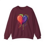 Double Bleeding Heart Sweatshirt, Big Heart Sweatshirt, Love Sweatshirt ...