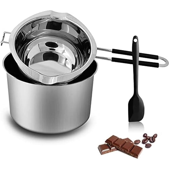 Double Boiler Pot Set, 1200ML Double Boiler, 2800ML Stainless Steel Pot ...