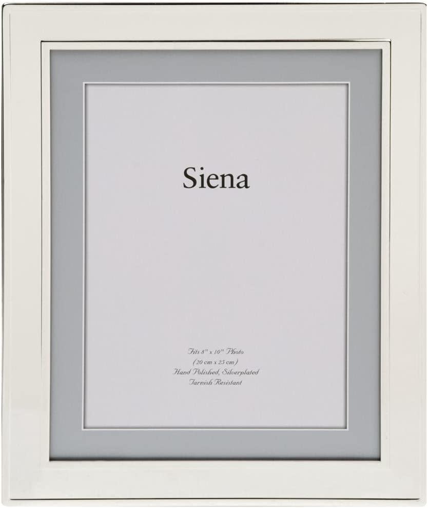 Double Border Plain Silver Picture Frame, Tarnish Resistant Finish ...