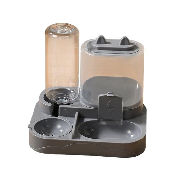 Double Bowl Automatic Pet Feeder & Water Dispenser, Split Design For ...