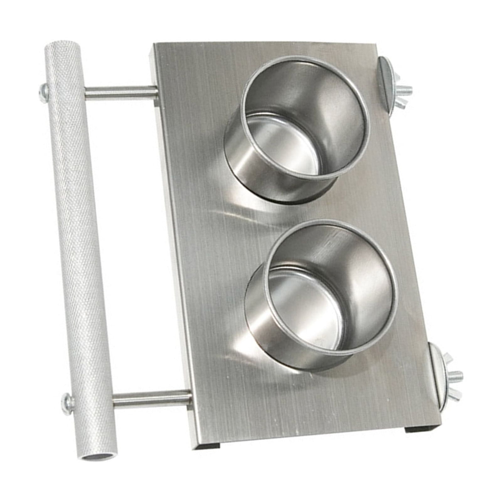 Double Bowl Bird Feeders Stainless Steel Perch Stand For Parrots ...