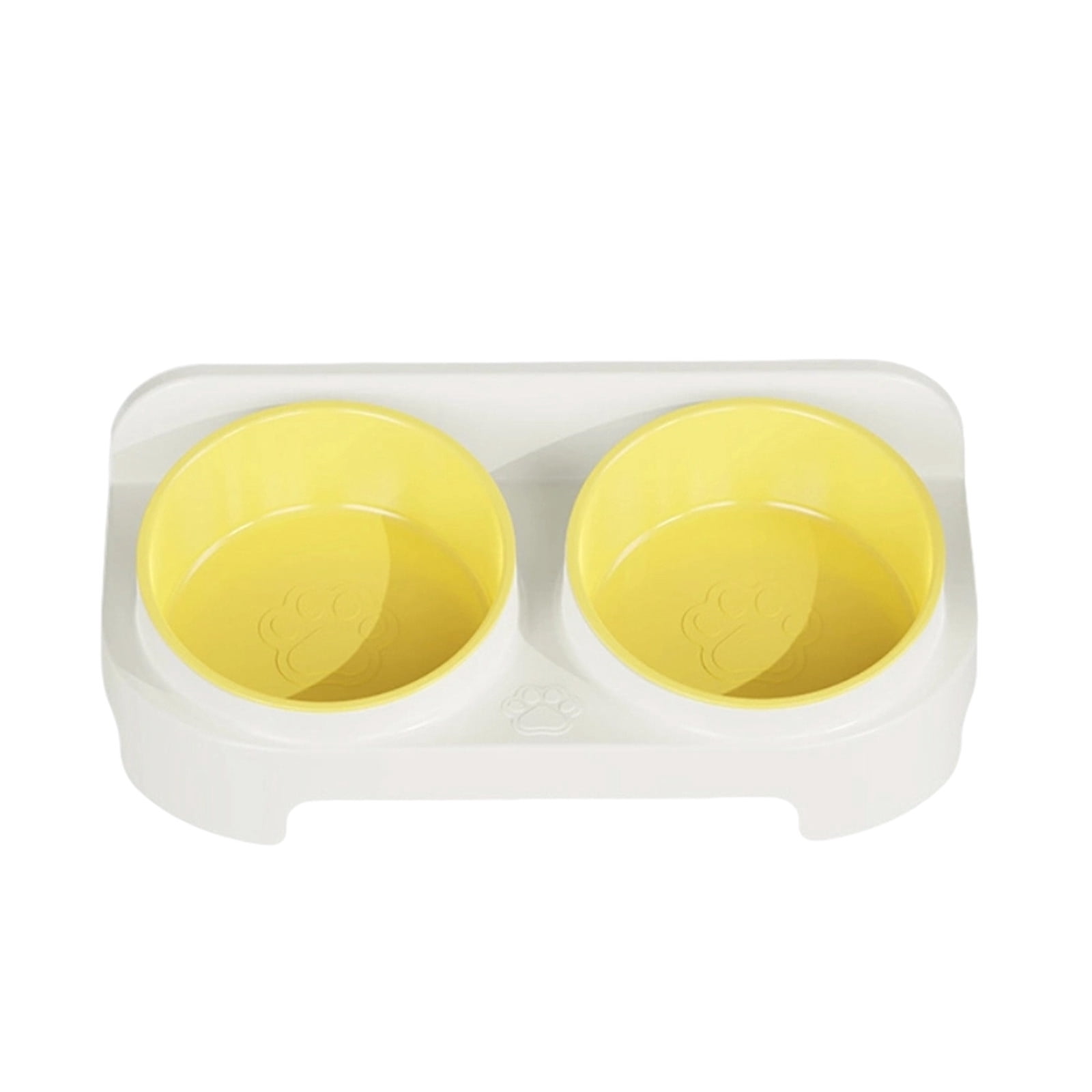 Double-Bowl Slanted Pet Bowl for Dogs and Cats, Elevated Food and Water ...