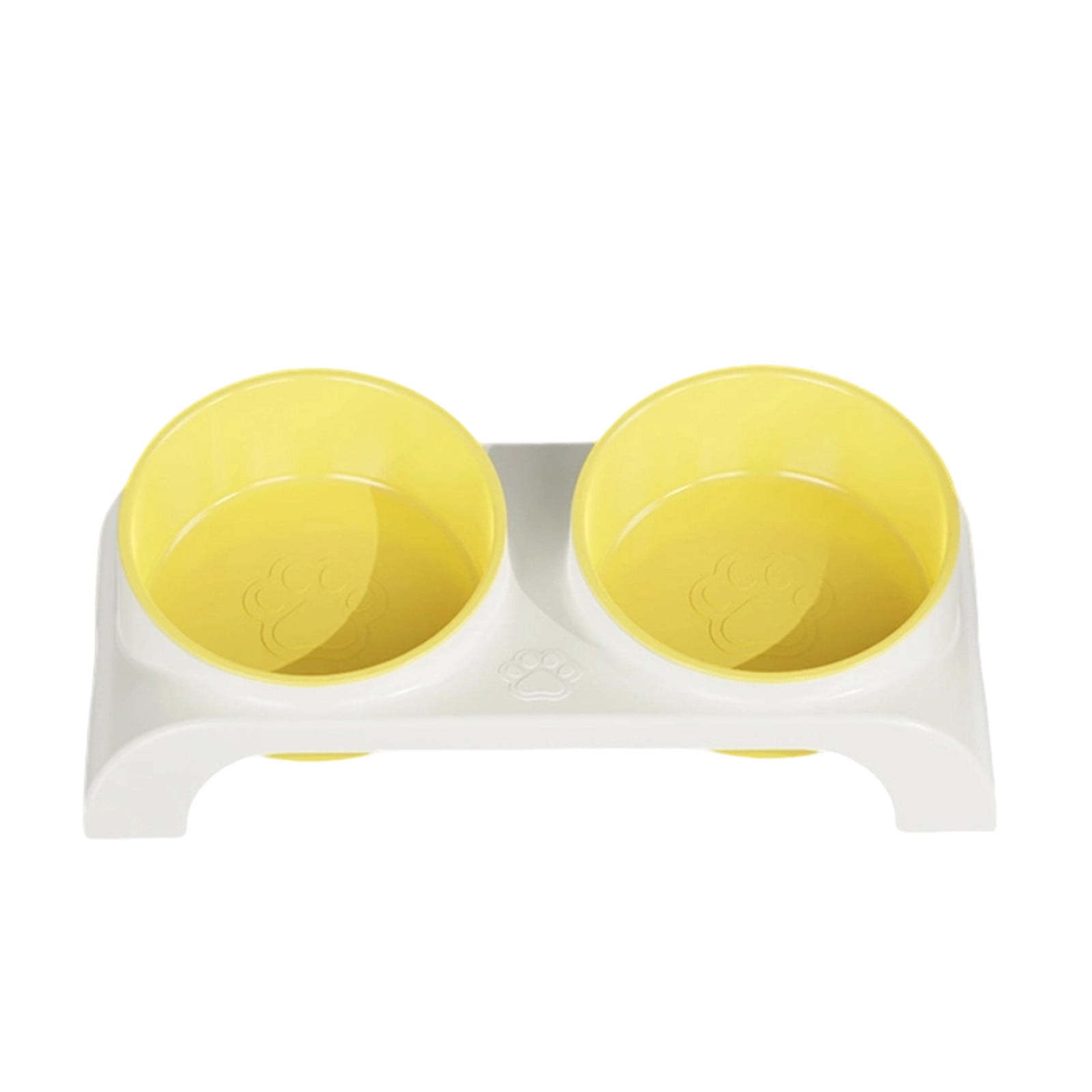 Double-Bowl Slanted Pet Bowl for Dogs and Cats, Elevated Food and Water ...